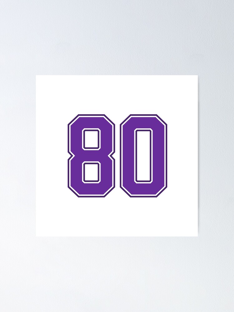 "Purple Number 80 lucky sports jersey eighty" Poster for Sale by ...
