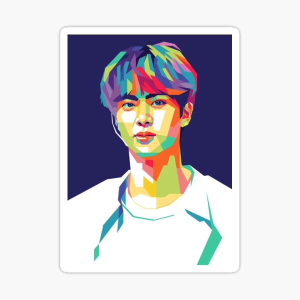 "Jin BTS " Sticker for Sale by loicfloyd222 | Redbubble