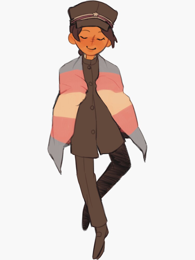 "[DGS Pride] Ryutaro Trans Flag" Sticker for Sale by avetato | Redbubble