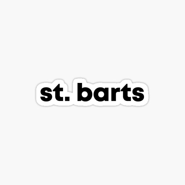 "St Barts (black)" Sticker for Sale by Belcordi | Redbubble