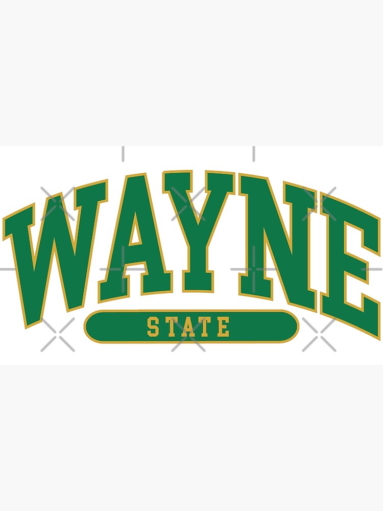 "wayne state - college font curved" Poster for Sale by scollegestuff ...