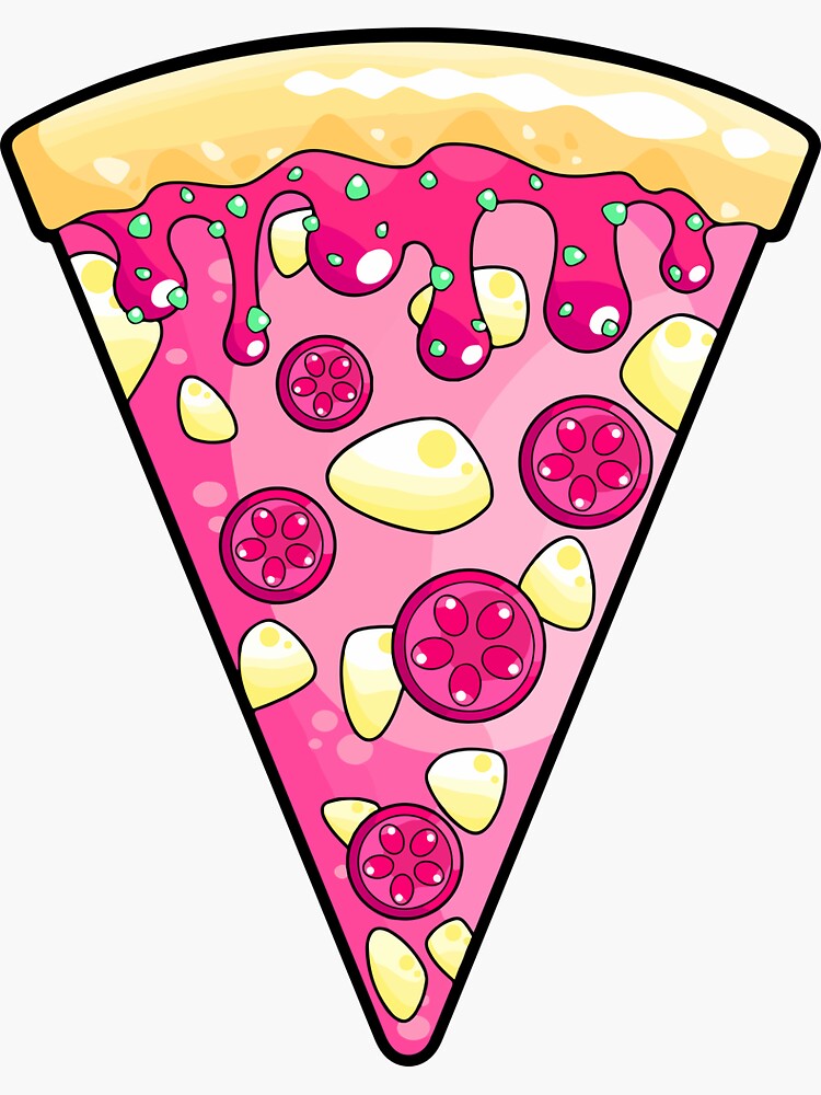 "Pink Pizza" Sticker for Sale by YandyNandy | Redbubble