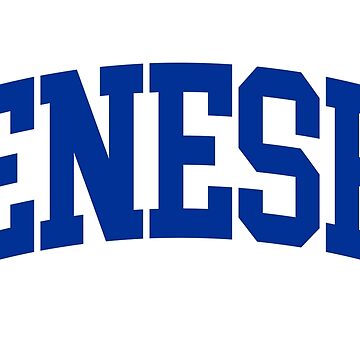 "geneseo - college font curved" Sticker for Sale by scollegestuff ...