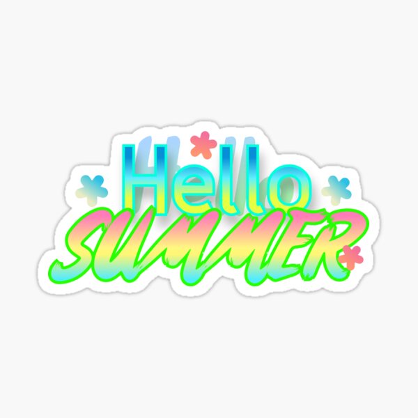 "Hello Summer" Sticker for Sale by sikmnxj | Redbubble