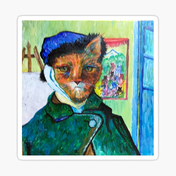 "Vincent Van Cat - ArtistiCat Series #4" Sticker for Sale by CodeArtGirl71 | Redbubble