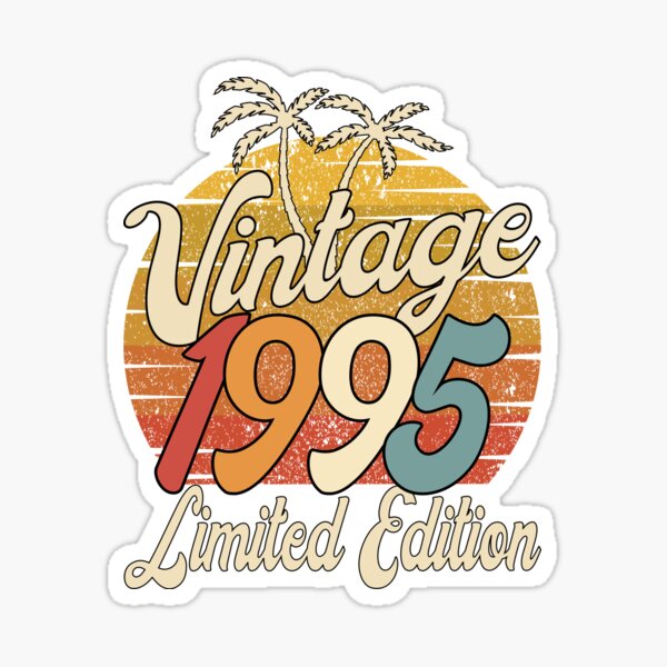 "Vintage 1995 limited edition " Sticker for Sale by hussein1996 | Redbubble