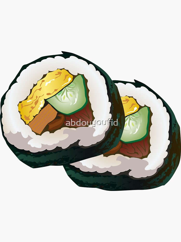 "Gimbap " Sticker for Sale by abdouyoufid | Redbubble