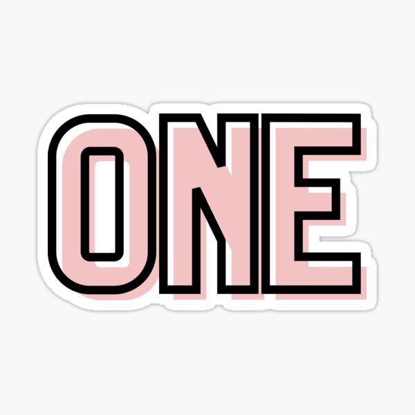 "Cool Aesthetic Pink and Black Number One for Journals, Phones, Water ...