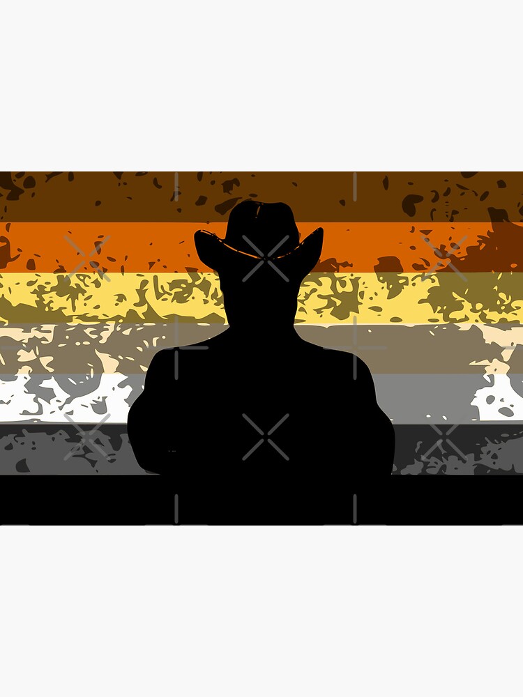 "Gay Cowboy Bear Daddy Pride Flag" Art Board Print for Sale by BearLust ...