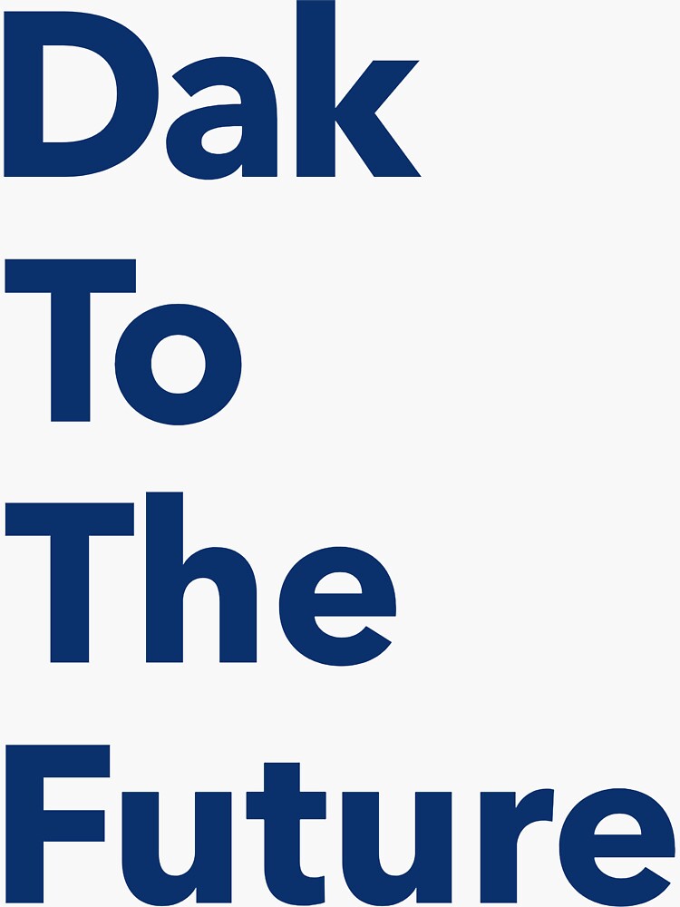 "Dak To The Future Fantasy Team Shirt" Sticker for Sale by DogHouseLeague | Redbubble