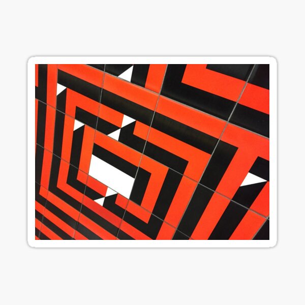 "Funky tile pattern in london" Sticker by LiveLaughNope | Redbubble
