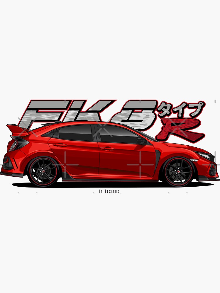 "Civic Type R - Fk8" Sticker for Sale by lpdesigns1 | Redbubble