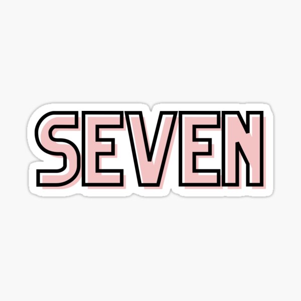 Pegatina «Cool Aesthetic Pink and Black Number Seven para diarios ...