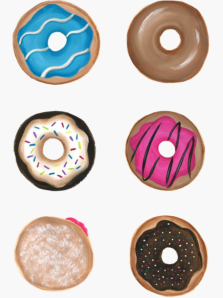 "Donut Heaven - Donut Flavors Pattern" Sticker for Sale by ...