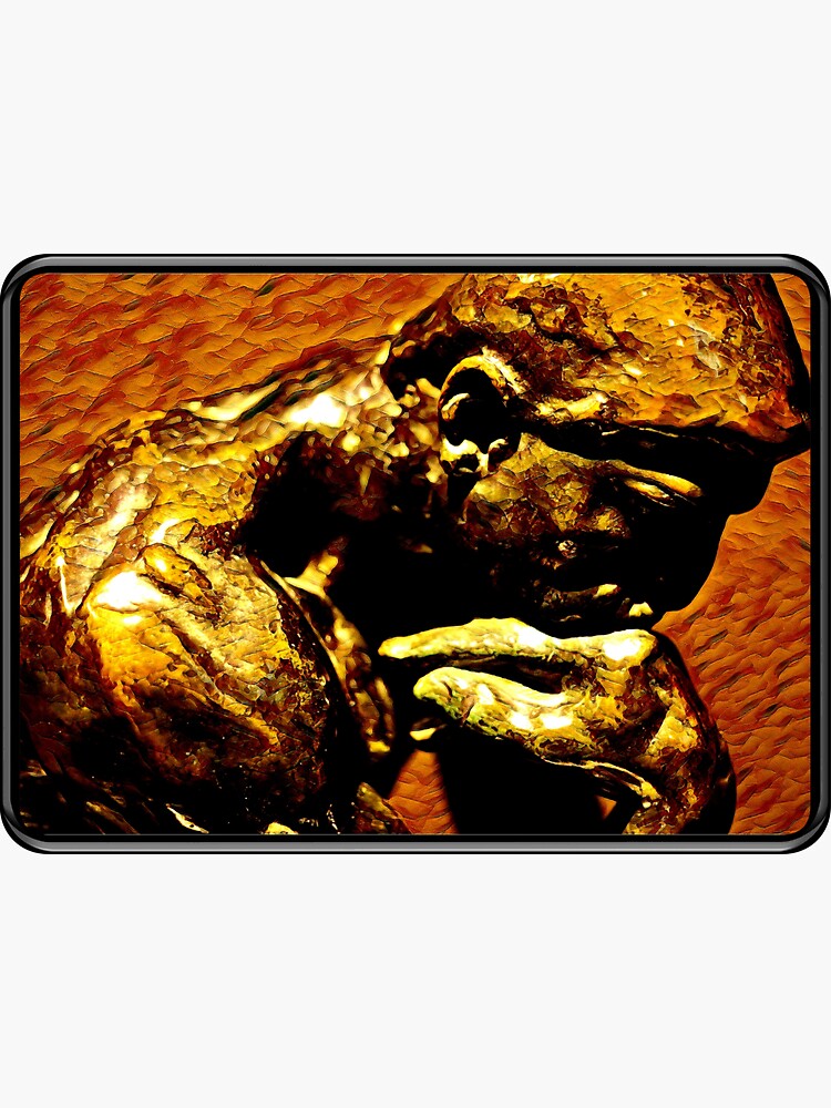 "Stickers with The Thinker Statue Artwork." Sticker for Sale by ...