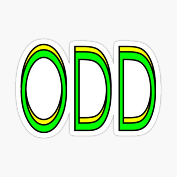 "ODD " Sticker for Sale by MindpopCo | Redbubble