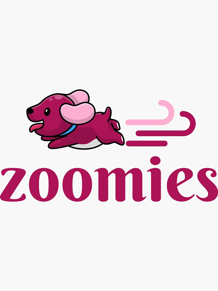 "Puppy Dog Zoomies Shirt!" Sticker for Sale by DogHouseLeague | Redbubble