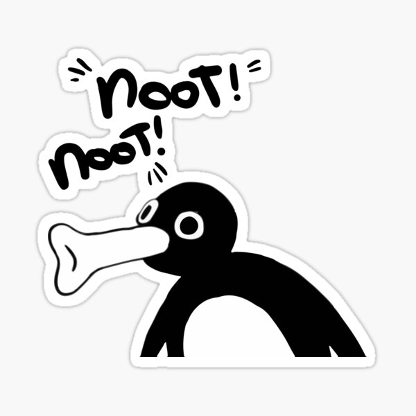 "Noot Noot Pingu Meme" Sticker by Only-Art- | Redbubble