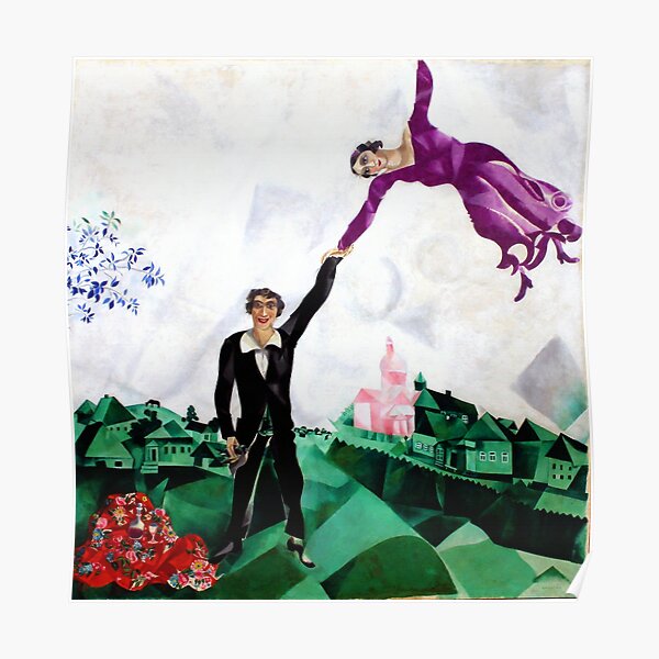 "The Promenade (1917) by Marc Chagall ,La promenade " Poster for Sale ...