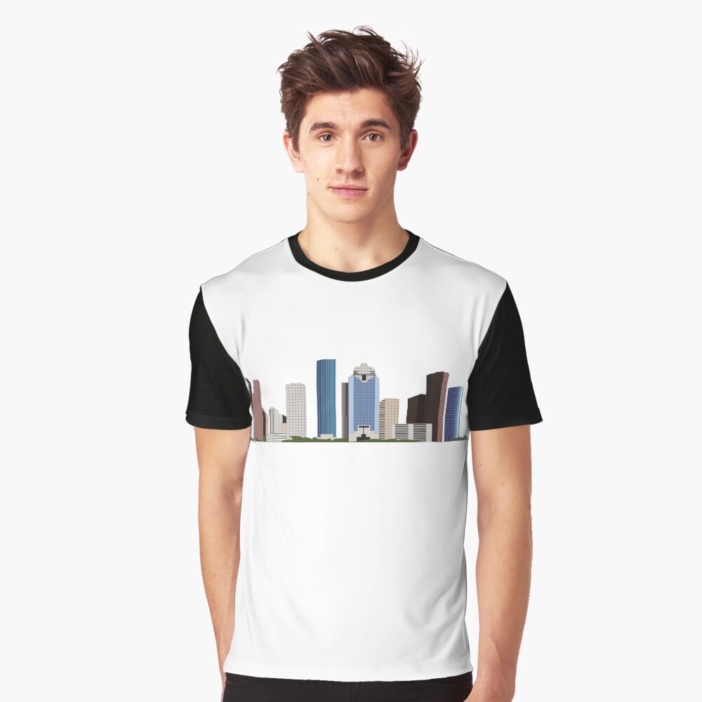 "HTX Houston Downtown Skyline" Sticker for Sale by unicornusrex | Redbubble