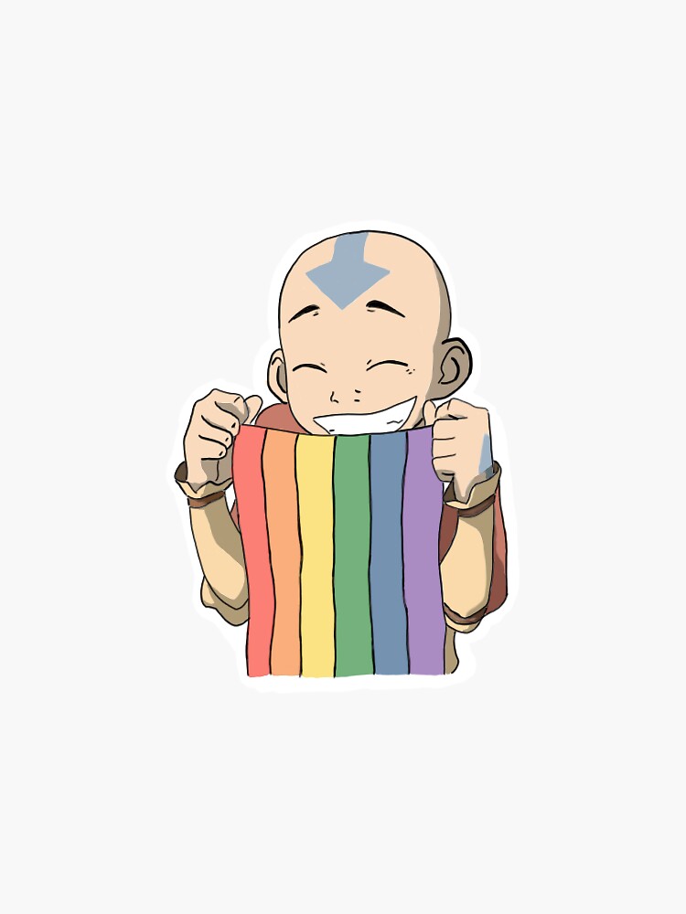 "ATLA Aang Pride" Sticker for Sale by spoopytimegmbh | Redbubble