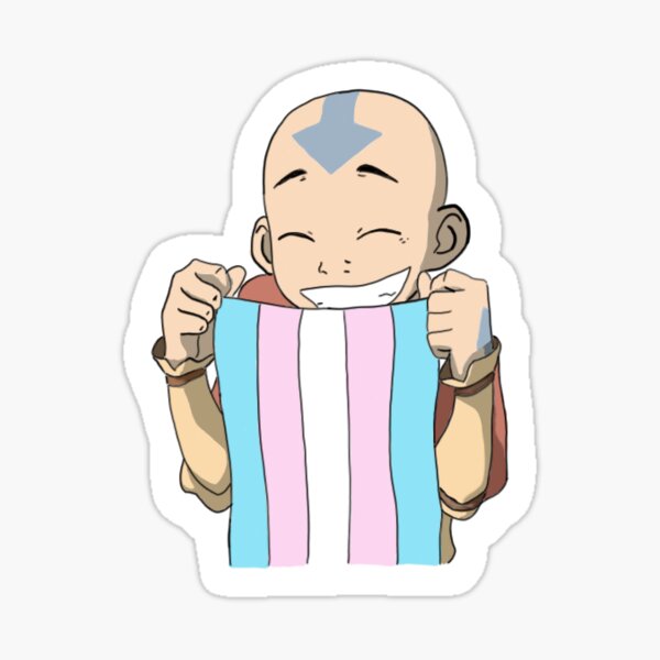 "ATLA Aang Pride Trans" Sticker for Sale by spoopytimegmbh | Redbubble