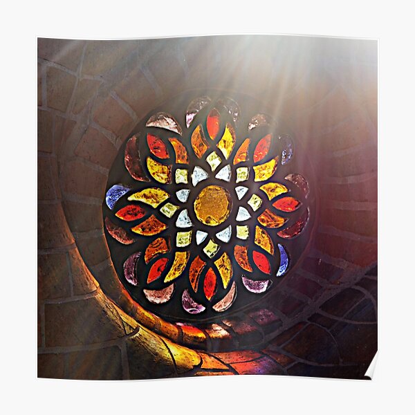 "Stained Glass Sun rays" Poster for Sale by Happyhead64 | Redbubble