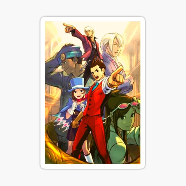 "Ace Attorney" Sticker for Sale by Snoomy | Redbubble