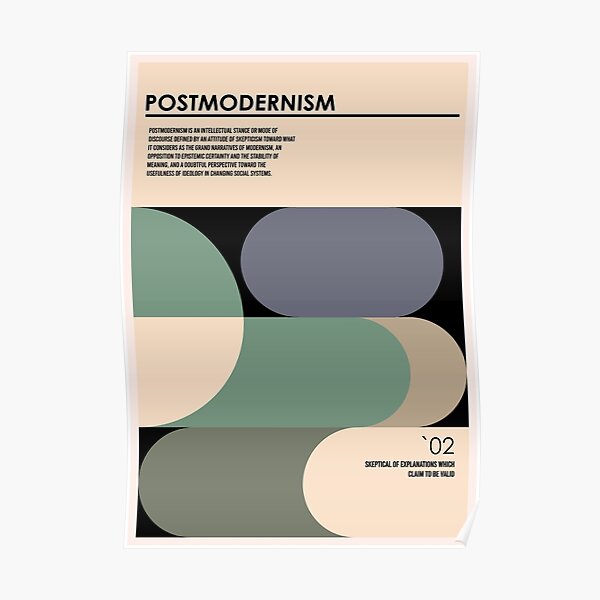 "The theory of POSTMODERNISM " Poster for Sale by PublicUniform | Redbubble