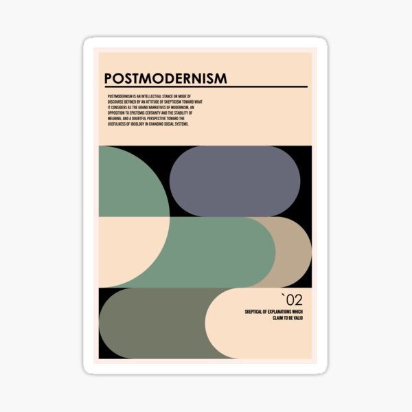 "The theory of POSTMODERNISM " Sticker for Sale by PublicUniform ...
