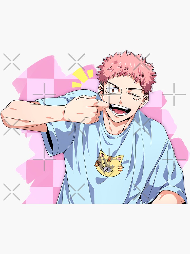 "Yuji Red hair" Sticker by SouyaSensei | Redbubble