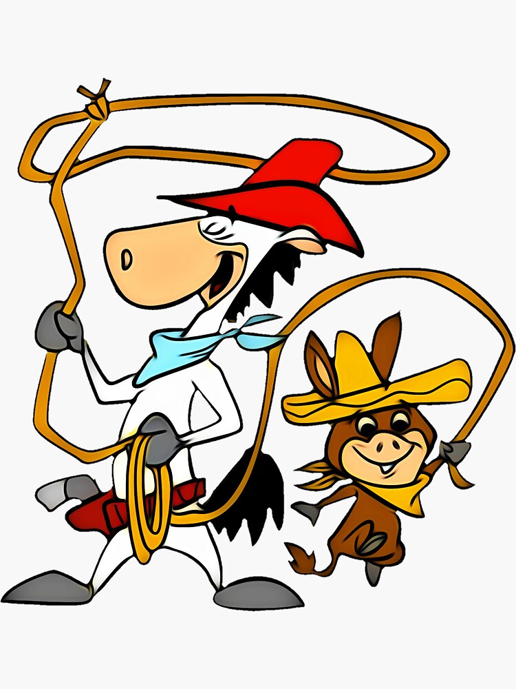 "Quick Draw McGraw and Baba Looey" Sticker for Sale by RainbowRetro ...