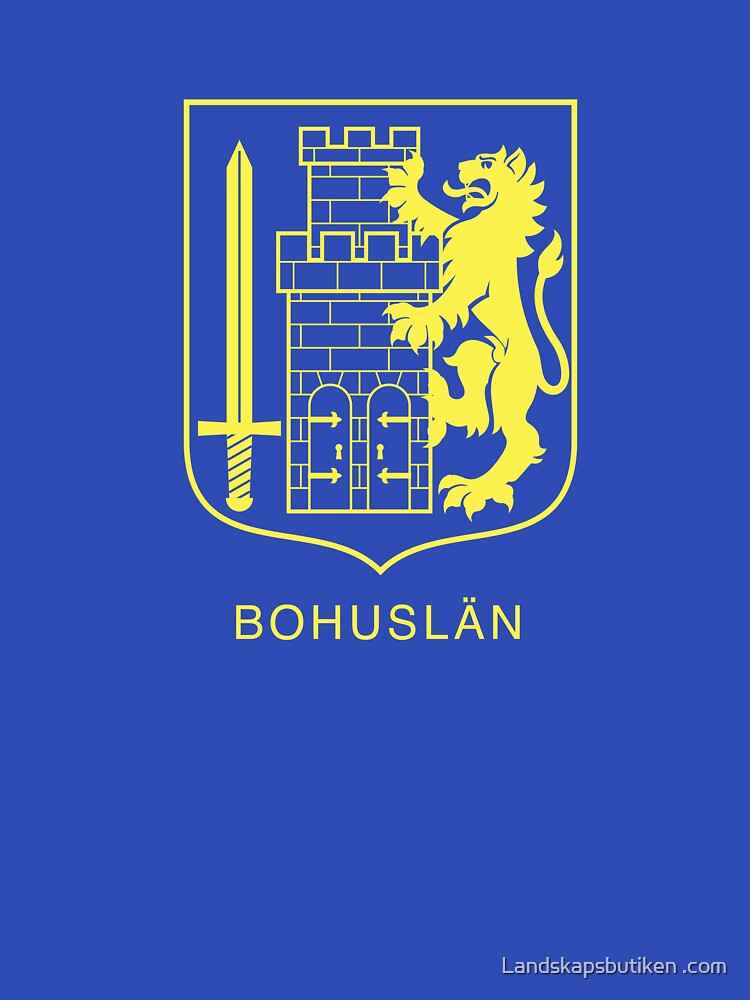 "Sword and Lion with Tower, the Coat of Arms of Bohuslän, Sweden ...