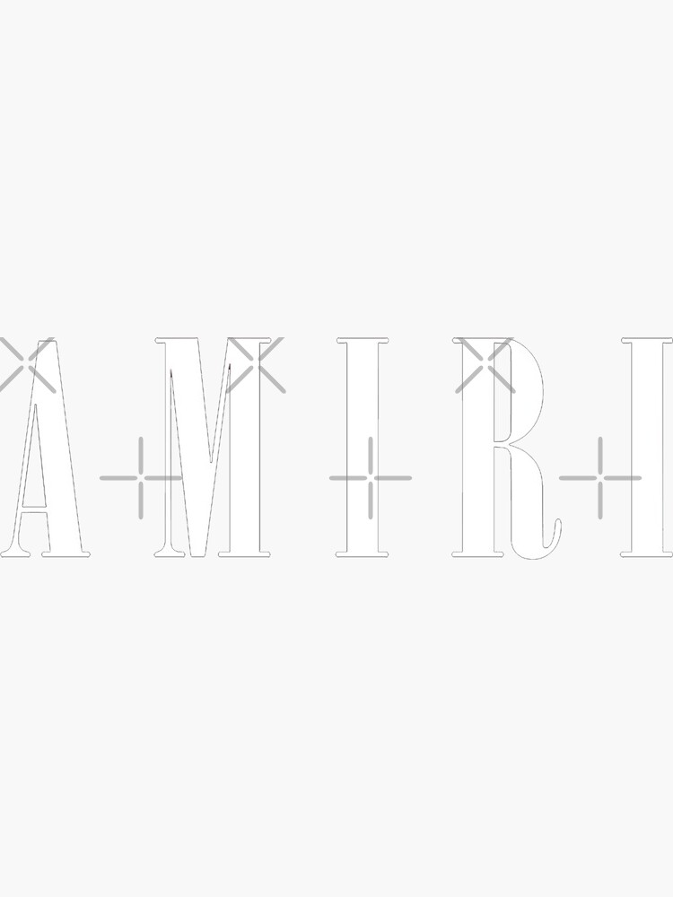 "New Amiri White Font" Sticker for Sale by tokyoayoub | Redbubble