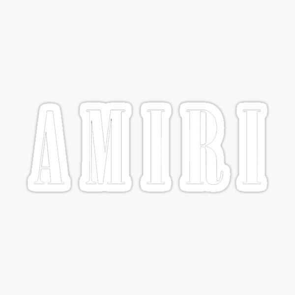 "New Amiri White Font" Sticker for Sale by tokyoayoub | Redbubble