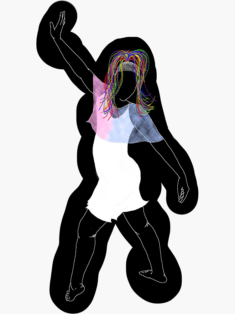 "Rainbow dancer" Sticker for Sale by Aprilpinkranger | Redbubble