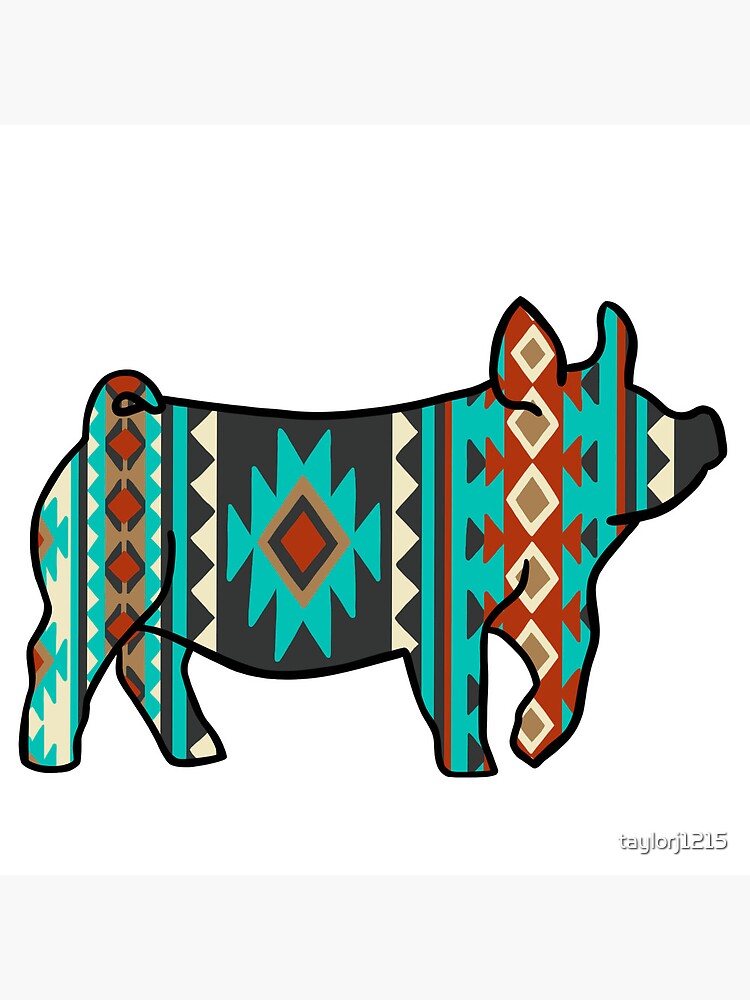 "Aztec Pig" Canvas Print for Sale by Taylor Jansen | Redbubble