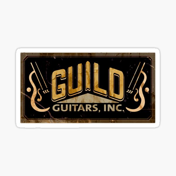 "guild guitar " Sticker for Sale by Power28202 | Redbubble