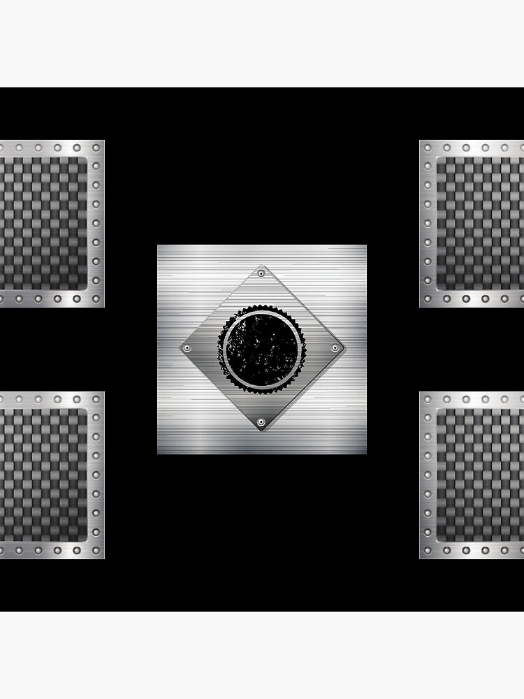 "Metal Square design on black - Abstract and timeless - Add some black ...