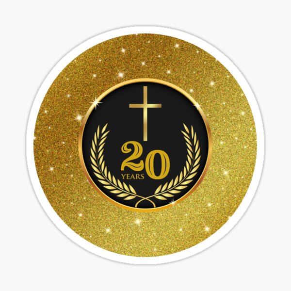"20 years, 20th Anniversary" Sticker for Sale by Fashionxj | Redbubble