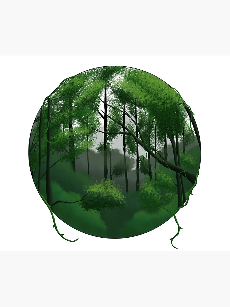 "Rainforest Scene Circle (Completely transparent Background)" Poster ...