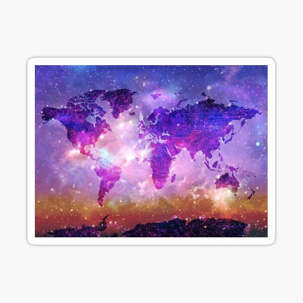 "world map" Sticker by BekimART | Redbubble