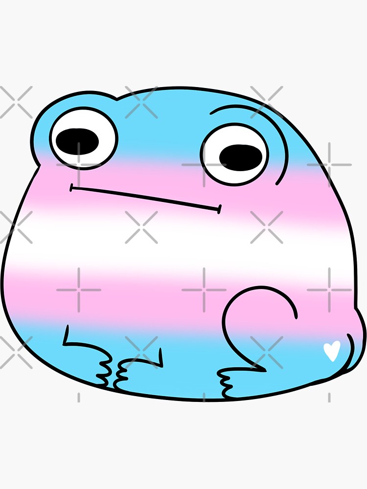 "Trans Frog" Sticker by hgmdoodles | Redbubble