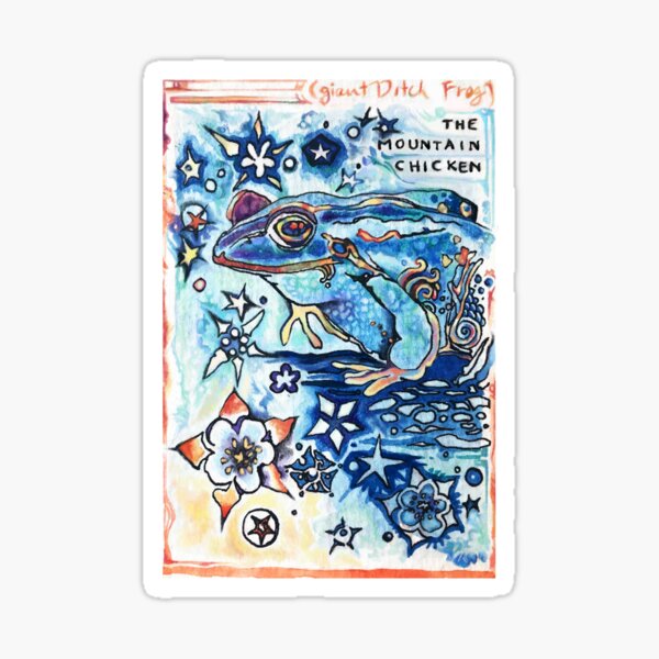 "Giant Ditch Frog/ The Mountain Chicken " Sticker for Sale by ...
