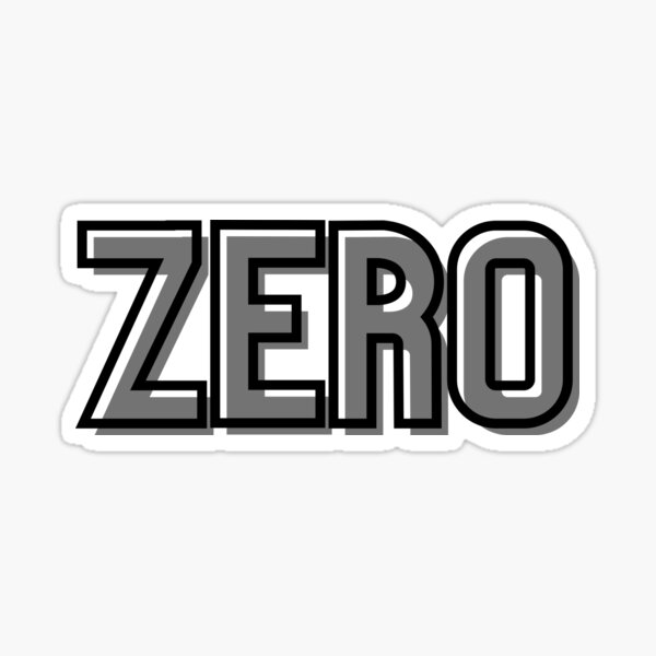 "Cool Aesthetic Black and Grey Number Zero for Journals, Phones, Water ...