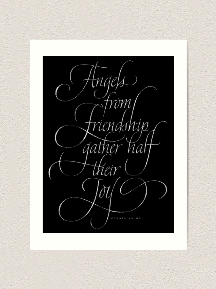 "Angels from Friendship - Calligraphy Chalkboard Angel Quote ...
