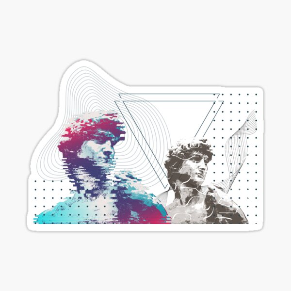 "David face sculpture " Sticker for Sale by PPerspectiveTs | Redbubble