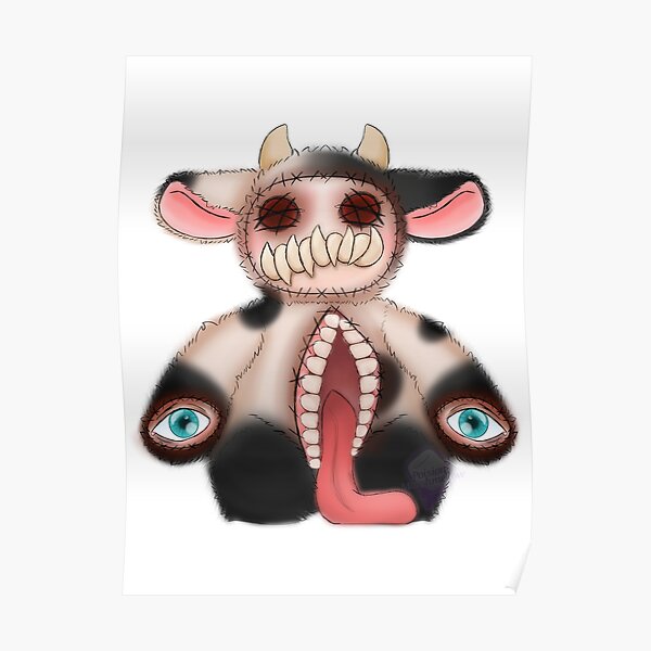 "Horror cow" Poster for Sale by poision | Redbubble