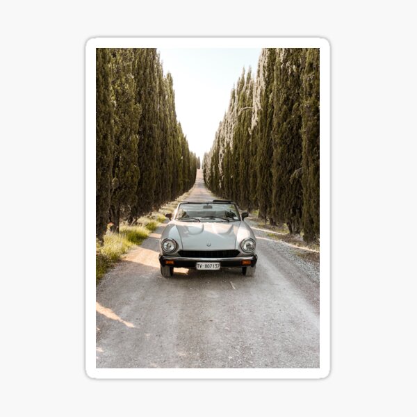 "Tuscany, Italy, Retro Convertible" Sticker for Sale by newburyboutique ...