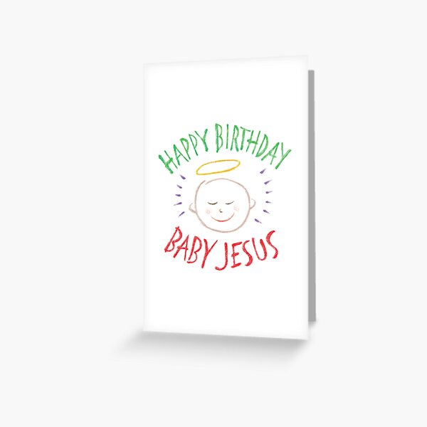 "Happy Birthday Baby Jesus - Colorful Chalkboard Christian Religious ...